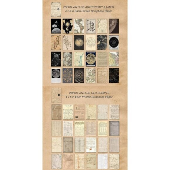 Office | New 15 Sheets Scrapbook Paper Aesthetic Vintage Scrapbooking ...